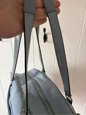 Coach | Bags | Coach Addison Sky Blue Leather Tote F8374 Purse Diaper ...